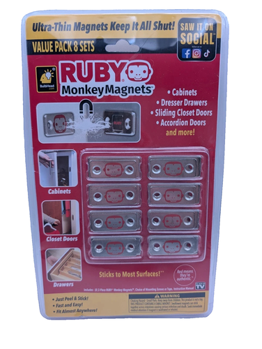 Ruby Monkey Magnets Ultra-Thin Magnetic Plates Keep It All Shut, As ...