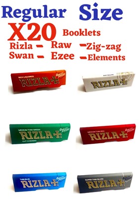 20 RIZLA BLUE GREEN PINK RED SILVER NATURA LIQUORICE - Regular Rolling ...