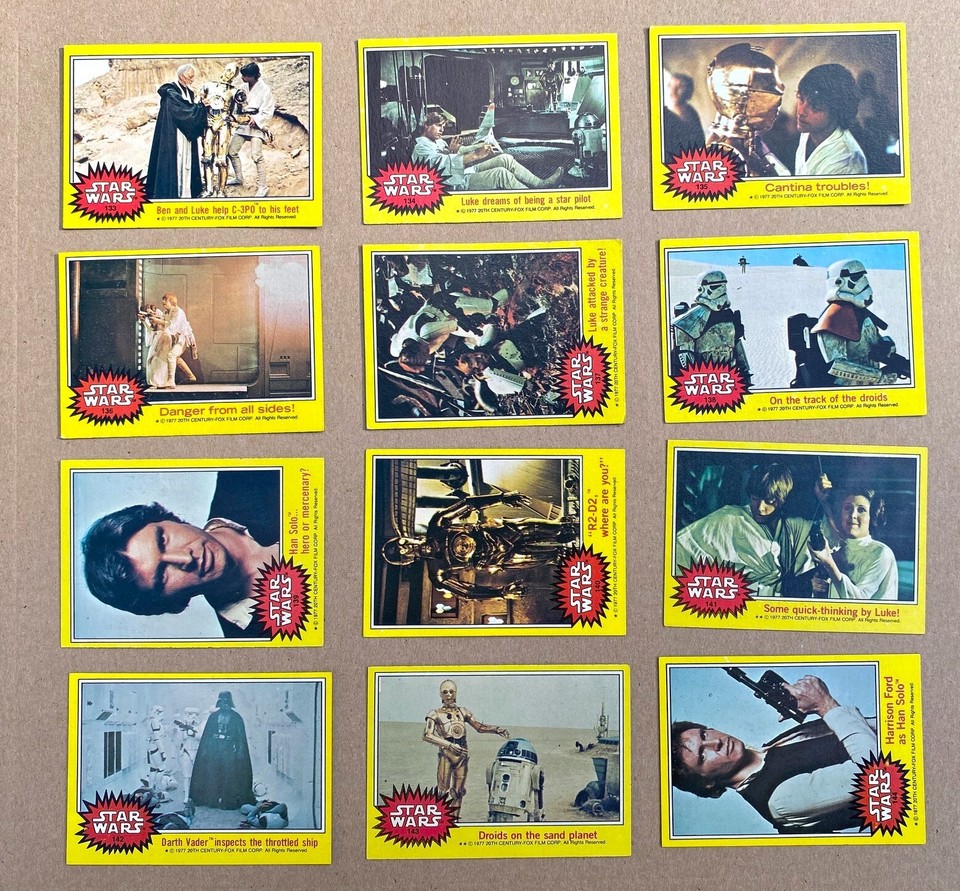 Star Wars Trading Cards 1977 Yellow Series - Complete Set - Excellent ...