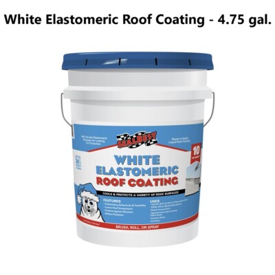 SealBest White Elastomeric Roof Coating Protects Against Moisture 4.75 ...