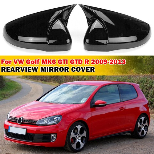 For VW Golf MK6 GTI GTD R 2009-2013 Gloss Black Ox Horn Side Mirror ...