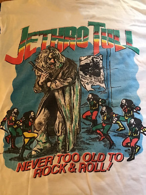 New Popular Jethro Tull White Black T-Shirt Cotton Full Size | eBay
