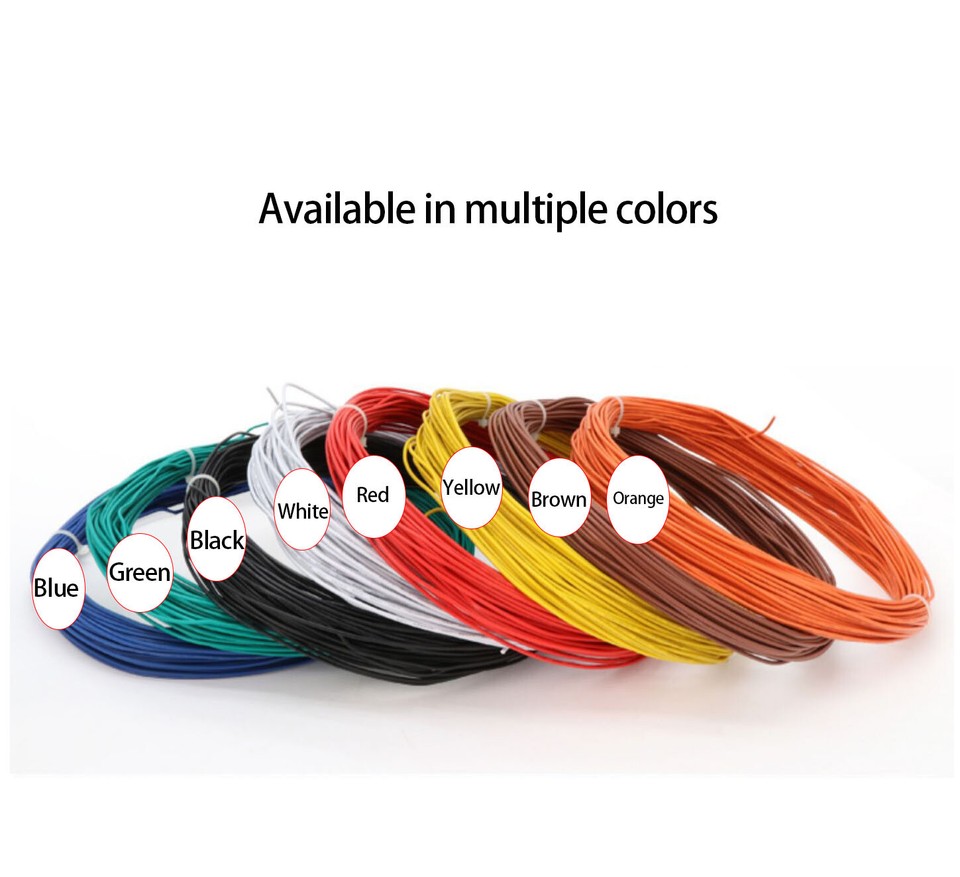1007 Single Strand Single Core Electronic Wire 18/20/22/24/26/30AWG ...