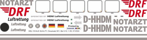 Decal 521 Bell 412 DRF D-HHDM | eBay.de