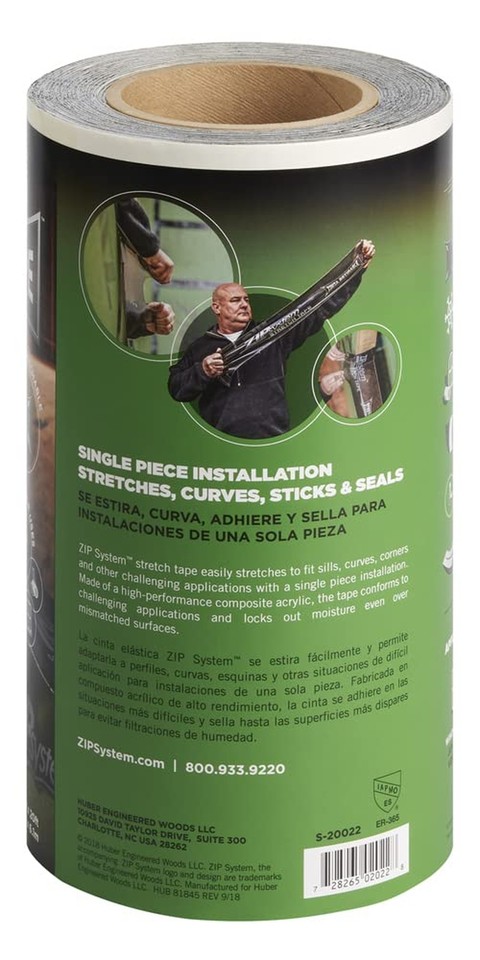 ZIP System Huber Stretch Tape | Self-Adhesive Flexible Flashing for ...