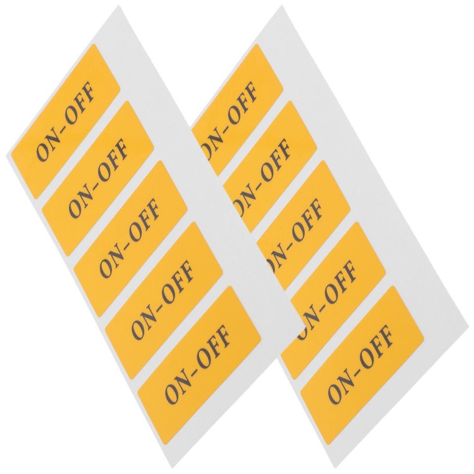 10 Pcs Power Switch Identification Sticker Industrial off Stickers ...