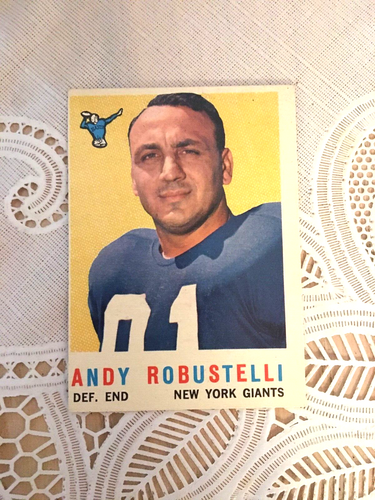 VINTAGE 1959 TOPPS ANDY ROBUSTELLI #147 GOOD TO VG OLD NEW YORK GIANTS ...