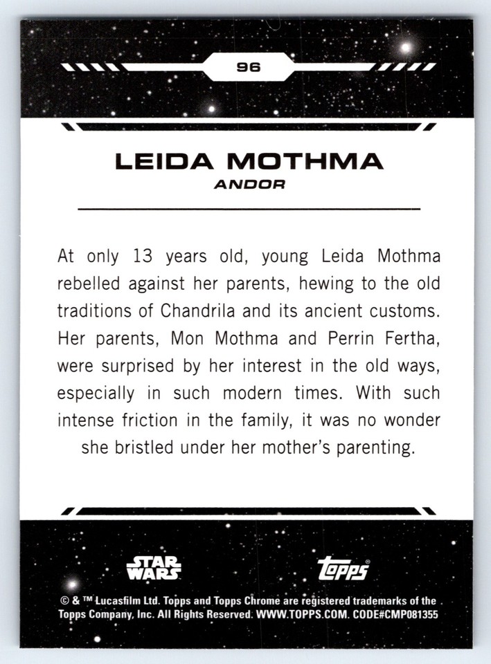 2024 Topps Chrome Star Wars #96 Leida Mothma - Independent | eBay