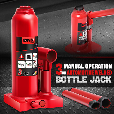 3 Ton(6613.8lb) Auto Car Repair Manual Handle Hydraulic Welded Bottle ...