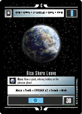 Star Trek CCG- Risa Shore Leave - Near-Mint/NM Rare – Alt Universe 1995 ...