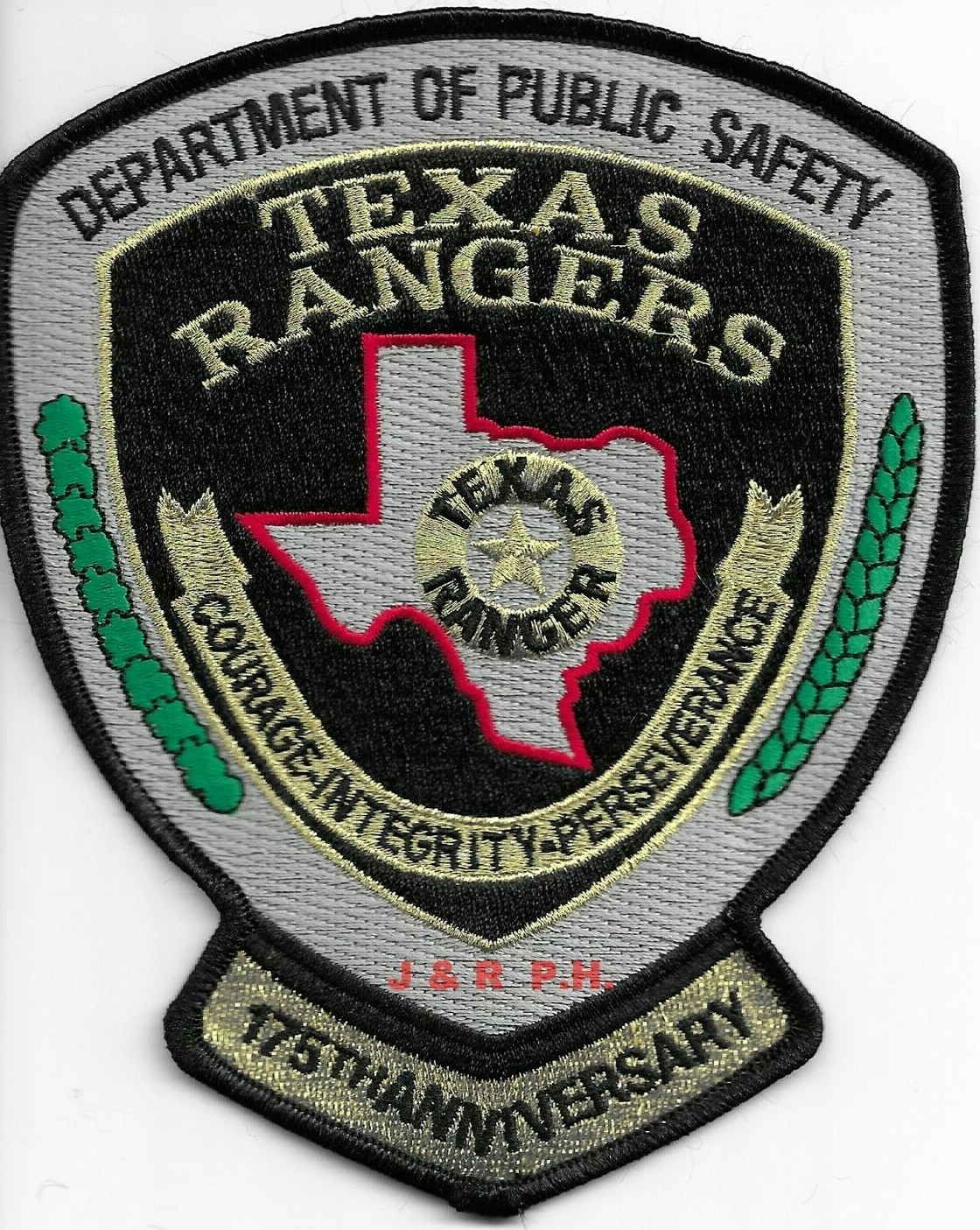 Texas Rangers / D.P.S. "175th Anniv." (4.75" x 6") shoulder police ...