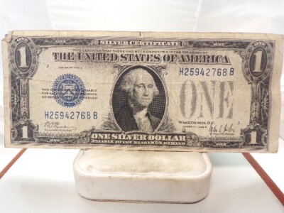 1928-B $1 Silver Certificate Funny Back Note Blue Seal Banknote | eBay
