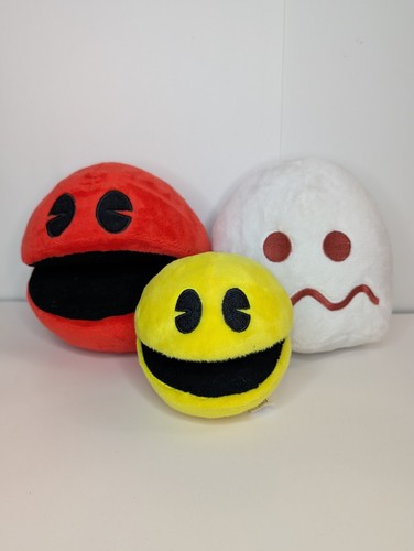 Set 3 Toy Factory Pac-Man & White Ghost Battle Royale Plush Arcade ...