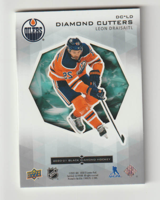 20/21 BLACK DIAMOND LEON DRAISAITL #DC-LD DIAMOND CUTTERS INSERT NRMT ...