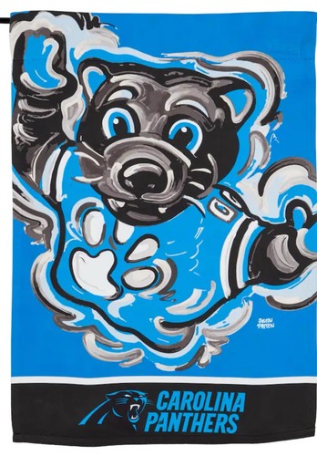 Carolina Panthers Garden Flag Artist Justin Patten 12x18” by Evergreen ...