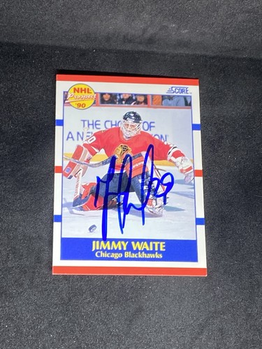 Jimmy Waite 1990-91 Score #407 Chicago Blackhawks Autographed Signed ...