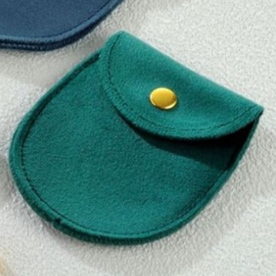 Velvet Small Jewelry Pouch Gift Bag with Snap Button for Earrings | eBay UK