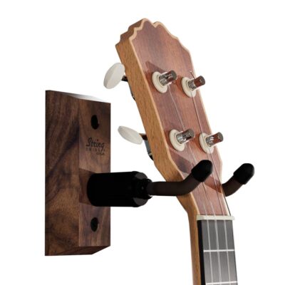 Black Walnut Ukulele Wall Mount Hanger Made in USA Deep Cradle Design ...