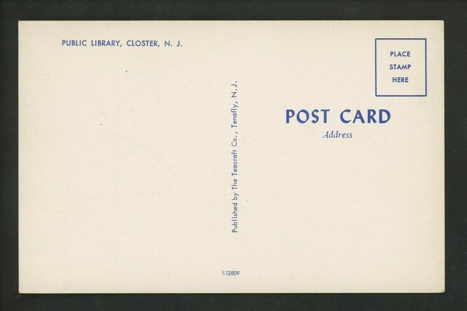 New Jersey NJ postcard Closter, Public Library | eBay