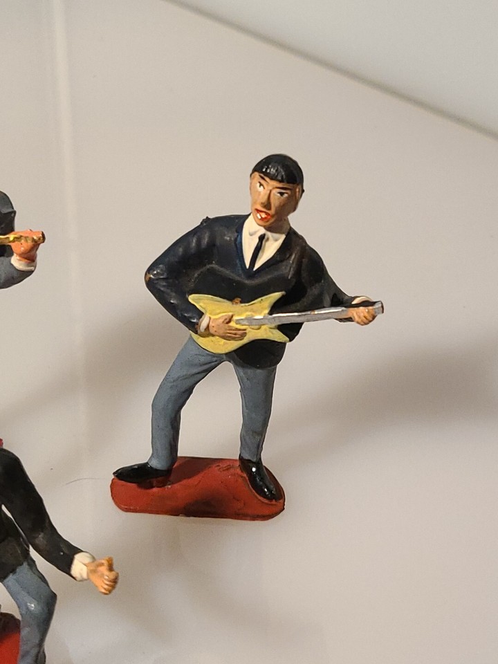 VTG 1960's Beatles Plastic Figures Paul, John, George & Ringo w/ Drums ...
