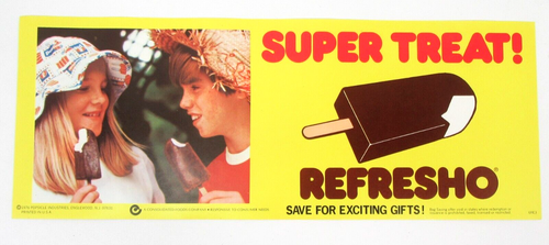 Popsicle Super Treat Refresho Ice Cream Pop 1976 Advertising Paper Sign ...