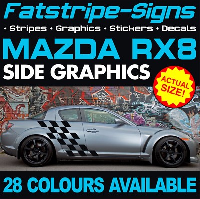 to fit MAZDA RX8 GRAPHICS DECALS STICKERS STRIPES CAR VINYL 1.3 COUPE ...