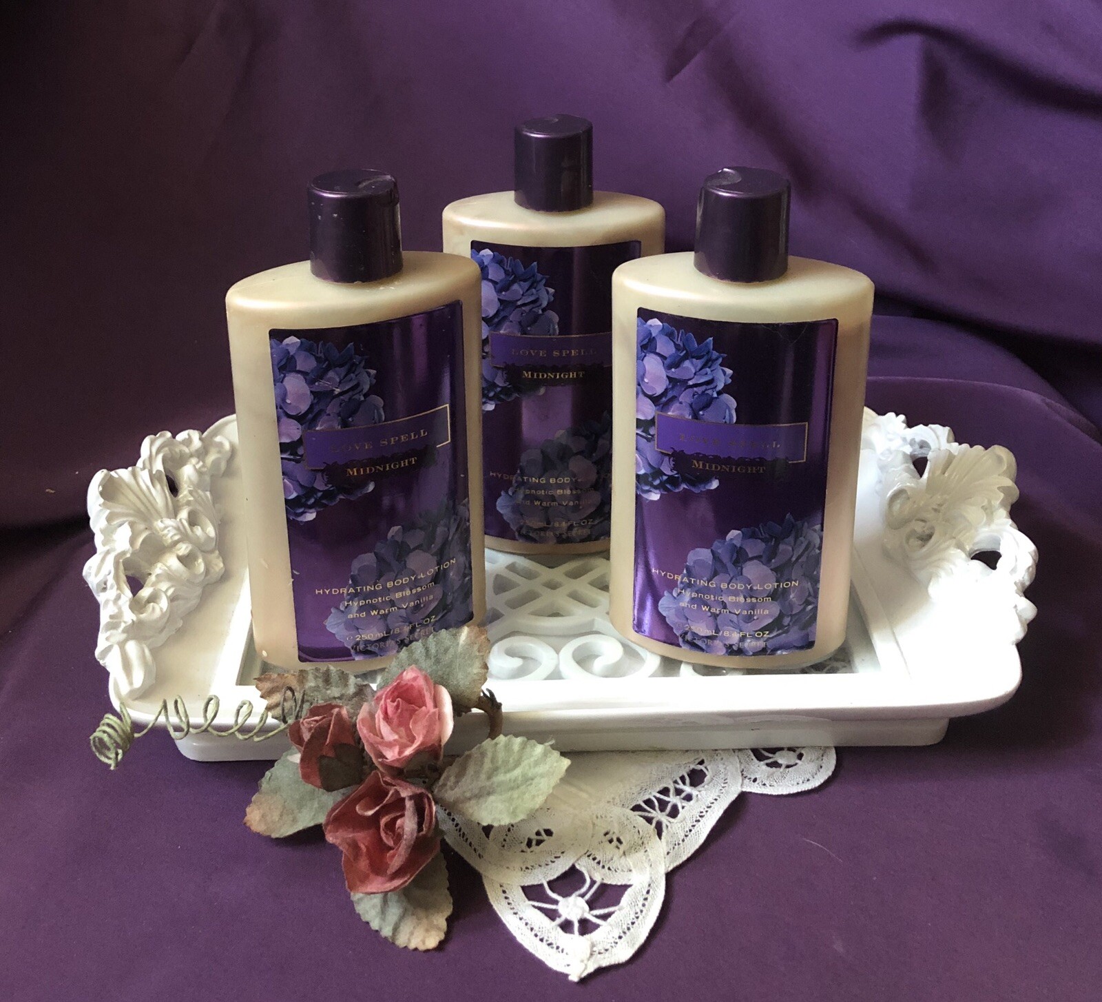 ~Rare! Set of 3 ~'~ Victoria's Secret ~'~ Love Spell Midnight ~'~ Body ...