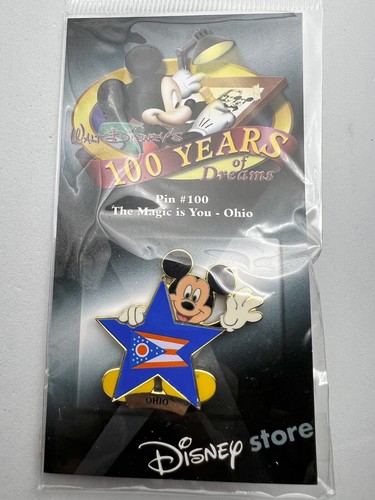 Disney Store 100 Years of Dreams Mickey America Star Flag State Ohio ...