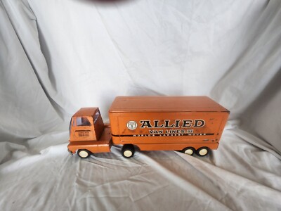 1950's Vintage 22" Tonka Pressed Steel Allied Van Lines Semi Truck ...