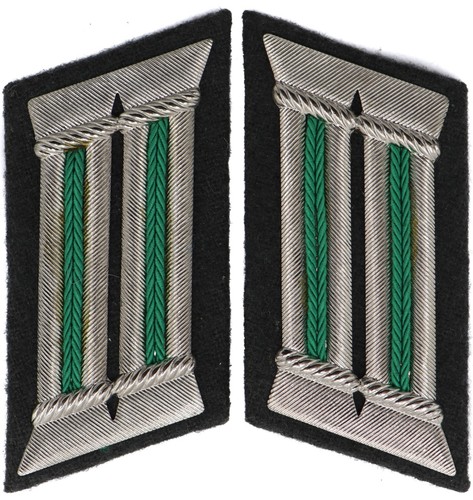 Authentic East German NCO Officer Border Guard Collar Tab Green Piping ...