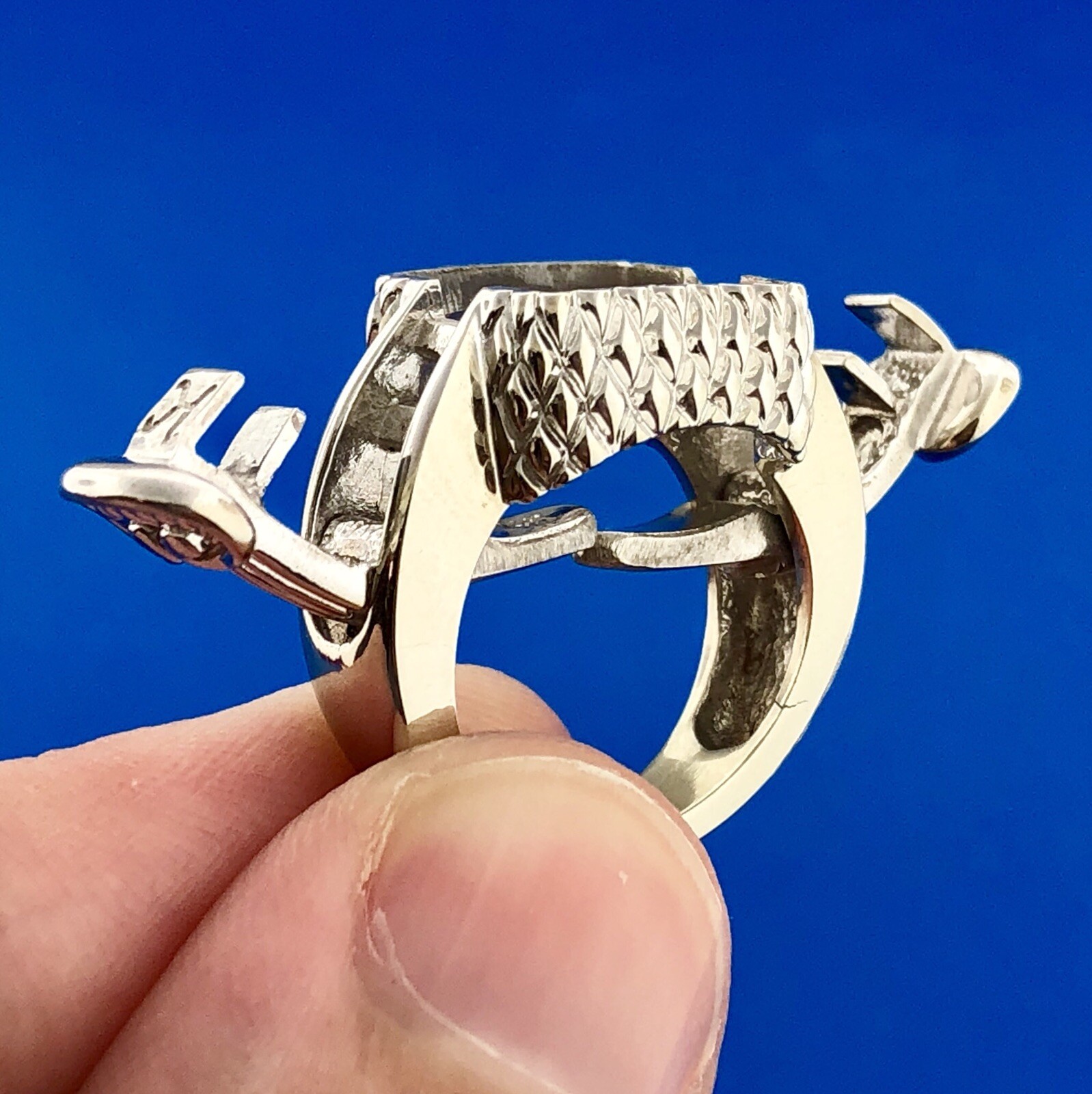 Goldman Kolber GK 14K White Gold 925 Silver 2 Insert Spinel ...