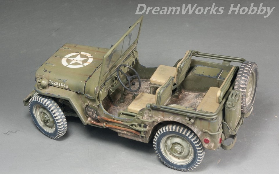 Award Winner Built Gate Large Diecast 1/18 US Army Jeep Willys +Rebuilt ...