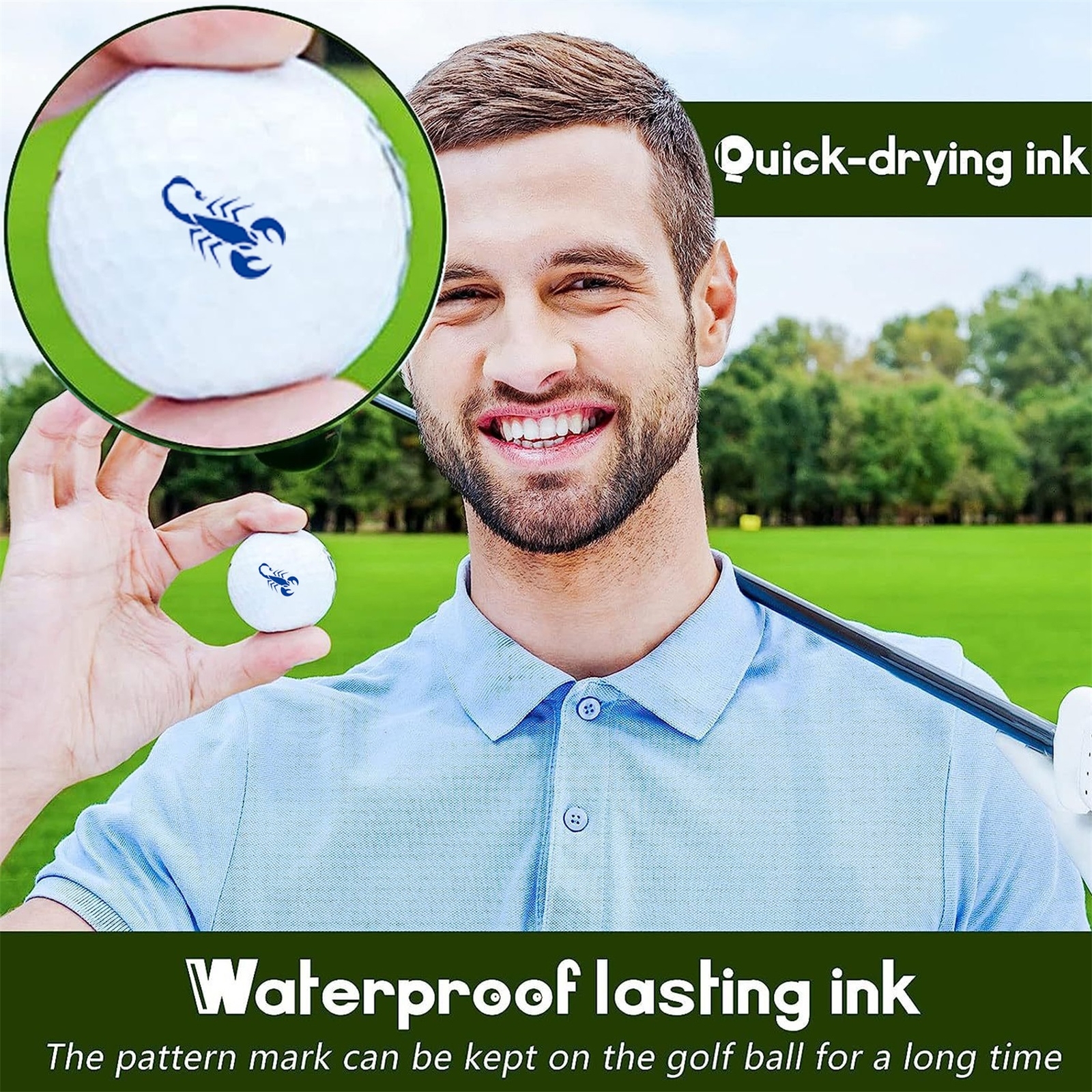 Bright Color Golf Ball Stamp Fade-resistant Personalised Marker Set | eBay