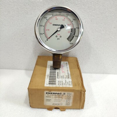 ENERPAC G4039L Hydraulic Pressure Gauge Glycerine Filled 700 BAR/10000 ...