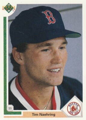 FREE SHIPPING-MINT-1991 Upper Deck Tim Naehring #527-PLUS RED SOX BONUS ...