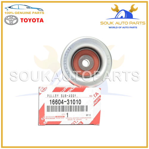 16604-31010 Genuine Toyota PULLEY SUB-ASSY, IDLER, NO.2 1660431010 OEM ...