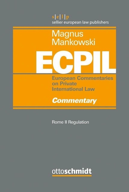 European Commentaries On Private International Law (Ecpil) , Vol. Iii ...