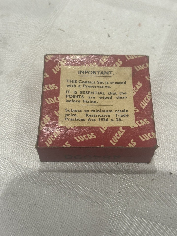 VINTAGE Lucas 484098 Magdyno MO1 MAGNETO KN1 N1 Points Original NOS ...