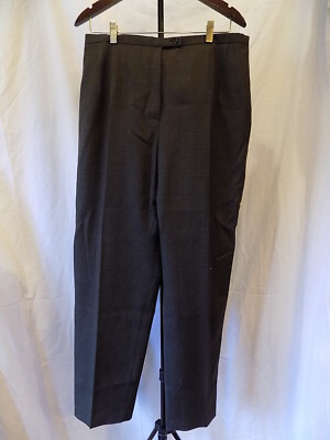NWT HARVE BENARD Brown/Black 100% Wool Pleated Dress Slack Size 16 (218 ...