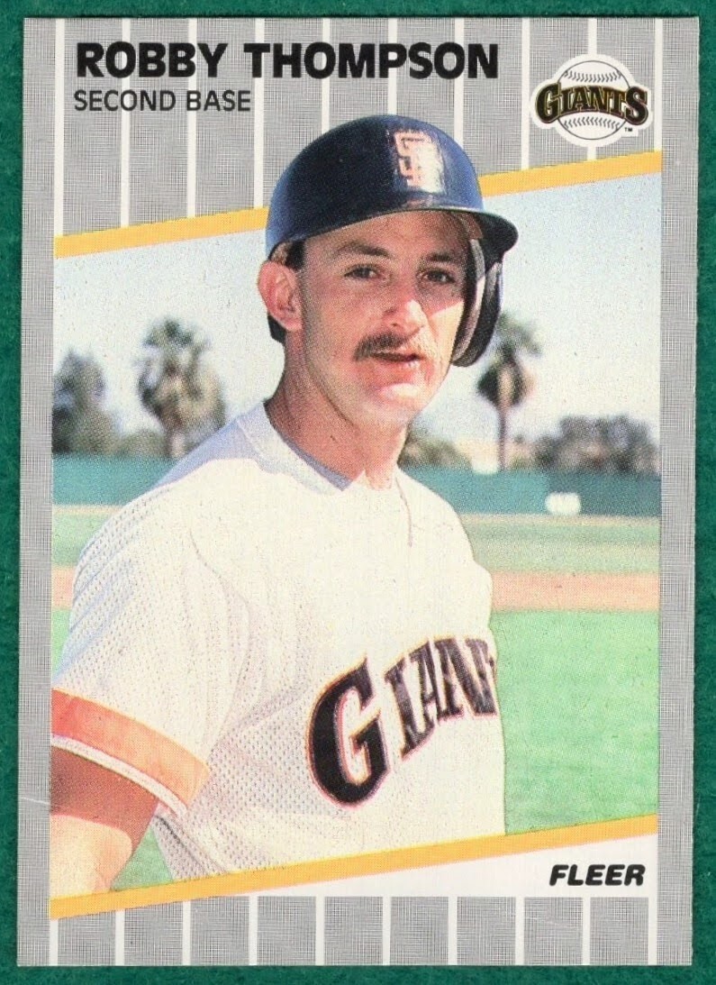 Robby Thompson - 1989 Fleer #344 - San Francisco Giants Baseball Card ...