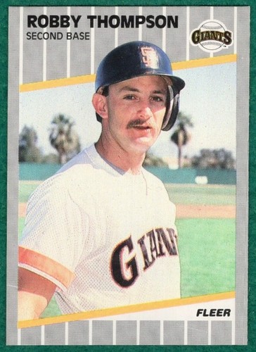 Robby Thompson - 1989 Fleer #344 - San Francisco Giants Baseball Card ...