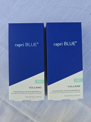 2 PACK Capri Blue Fragranced Car Diffuser Refills - Volcano Freshener ...