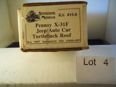 Lot 04: Sunshine #10.8 Penny X-31F Jeep/Auto Car Turtleback Roof Resin ...