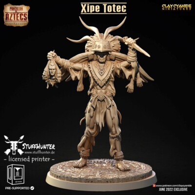 Pantheon Of Aztecs - Xipe Totec - 28 32mm Tabletop Mystic Victims King ...