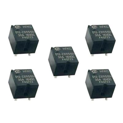 5x 12V DC Automotive Car Micro Relays Set 5 Pin 30 A 12V DIY Accessory ...