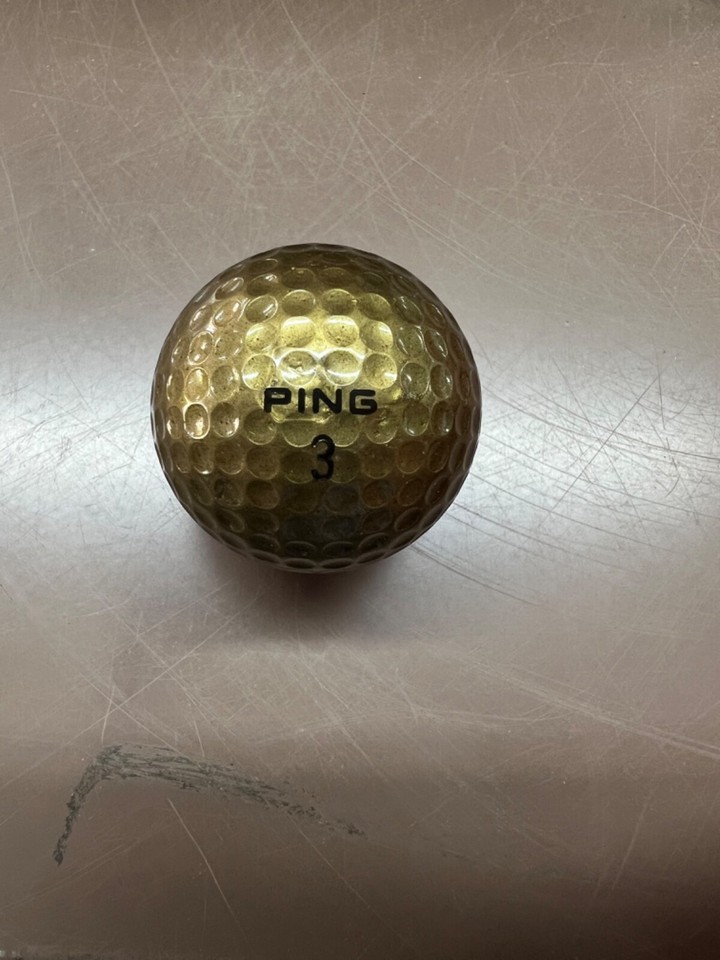 PING GOLF BALL-RARE GOLD/RED PING EYE #3 NO LOGO 9.8/10 GRADE‼️ | eBay