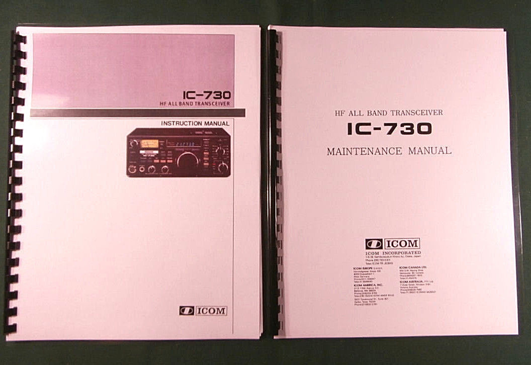 Icom IC-730 Instruction & Service Manuals: 11" X 26" Foldout Schematics ...