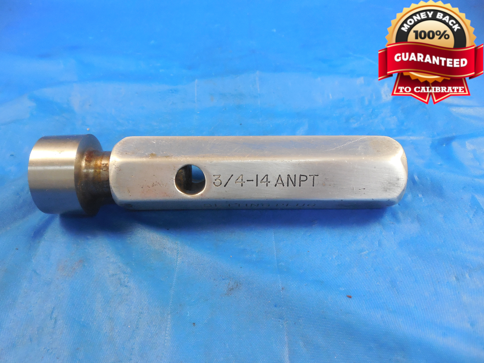3/4 14 ANPT PLAIN SET PIPE THREAD PLUG GAGE .75 CHECKING 6 STEP RING ...