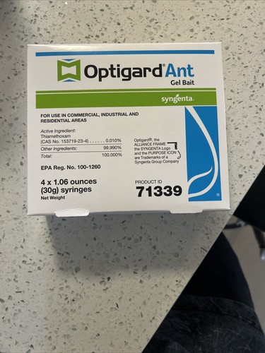 OPTIGARD ANT Gel Bait ~ Pest Control 30 gram ( 1.06 oz ) 4 Tubes ...