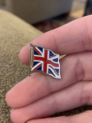 Vintage Great Britain British Flag Gold Tone Enamel Lapel Pin (GW9) | eBay
